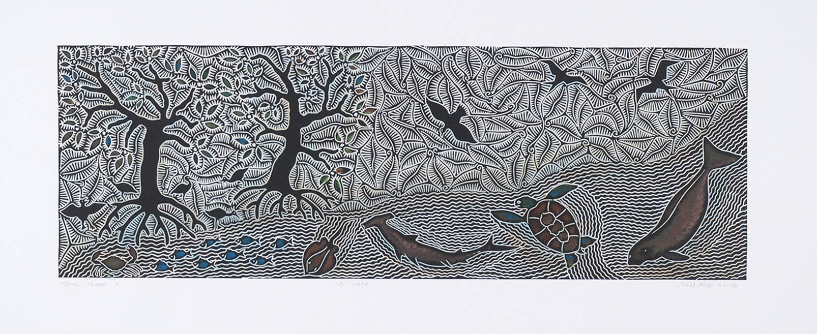 Ur Wayai (incoming tide) By Billy Missi - Printmaking - Cairns Art Gallery
